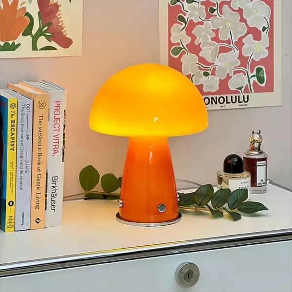 Vintage Bauhaus Glass Mushroom Table Lamp | Free Shipping | Simig Lighting