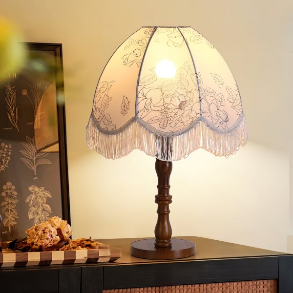 Luxury Printed Tassel Table Lamp M529 | Table Lamps | SIMIG LIGHTING