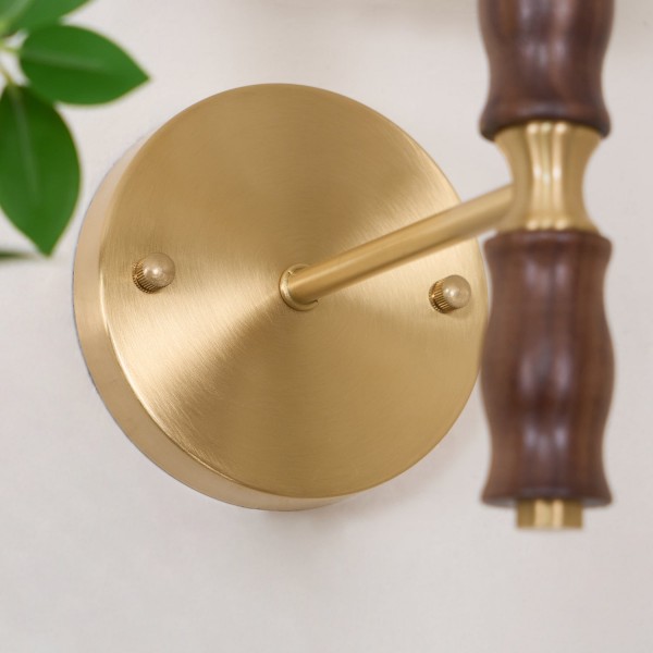 Japanese Retro Walnut Atmosphere Wall Light For Bedroom M436 | Wall ...