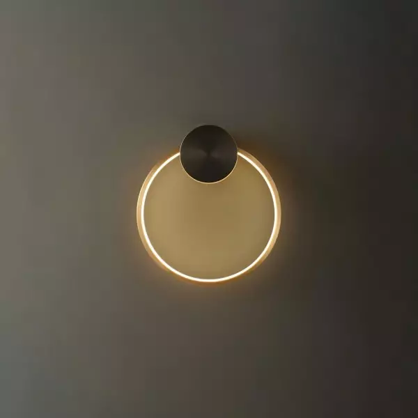 Minimalist Creative Simple Brass Round LED Wall Light M429 | Wall Light ...