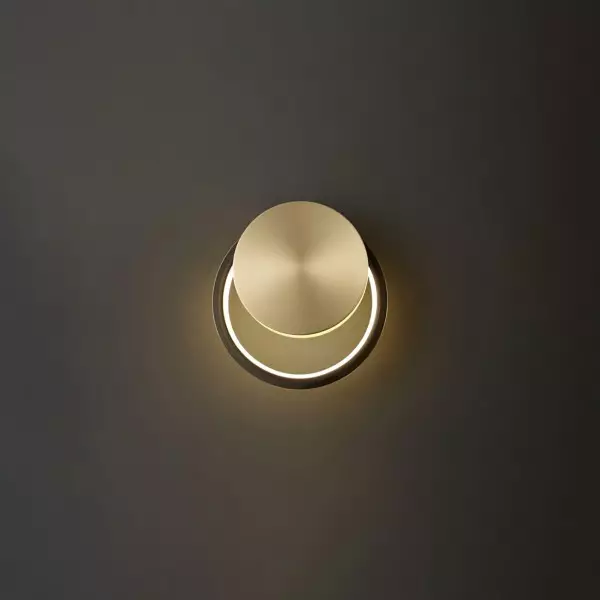 Minimalist Creative Simple Brass Round LED Wall Light M429 | Wall Light ...