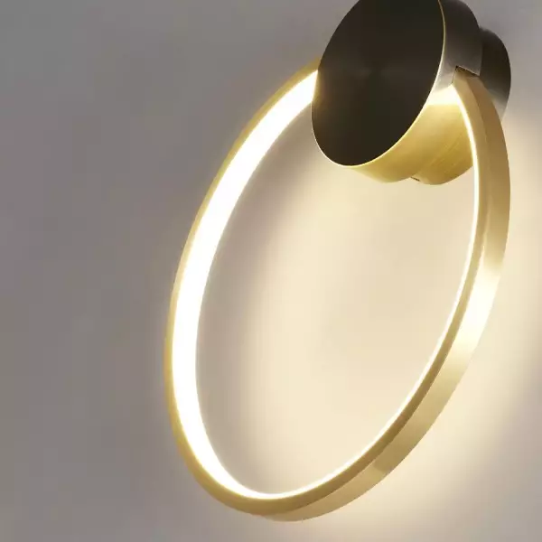 Minimalist Creative Simple Brass Round LED Wall Light M429 | Wall Light ...