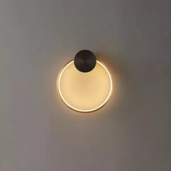 Minimalist Creative Simple Brass Round LED Wall Light M429 | Wall Light ...