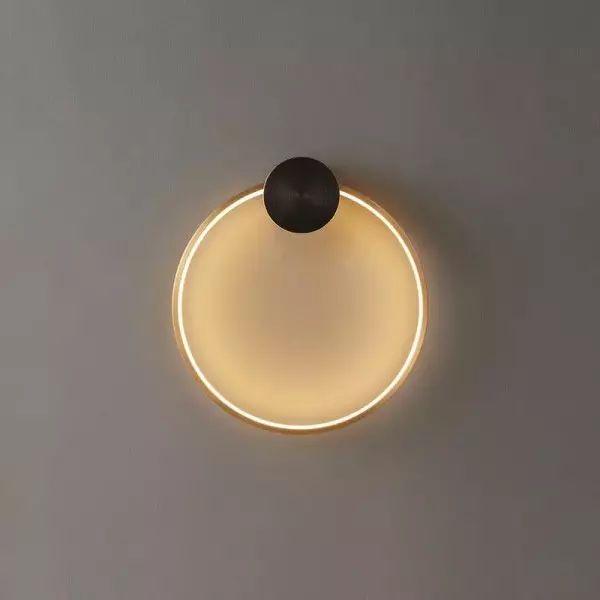 Minimalist Creative Simple Brass Round LED Wall Light M429 | Wall Light ...