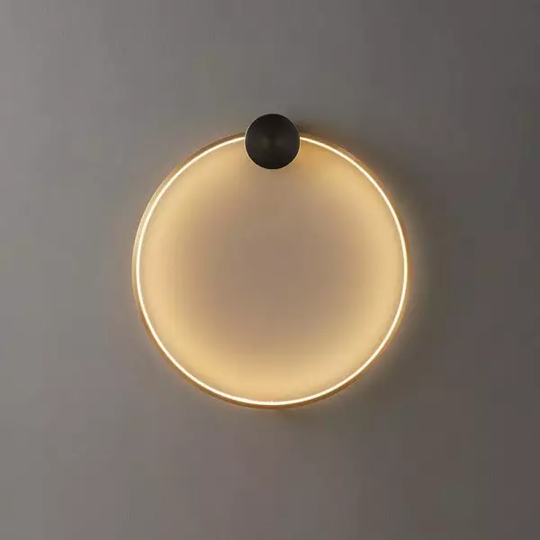Minimalist Creative Simple Brass Round LED Wall Light M429 | Wall Light ...