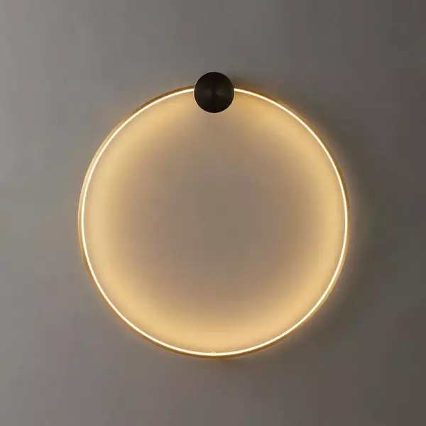 Minimalist Creative Simple Brass Round LED Wall Light M429 | Wall Light ...