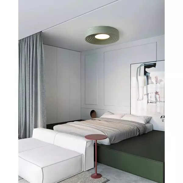 Cream Ribbed Three-color Changing Ceiling Light M392 | Ceiling Lamps ...