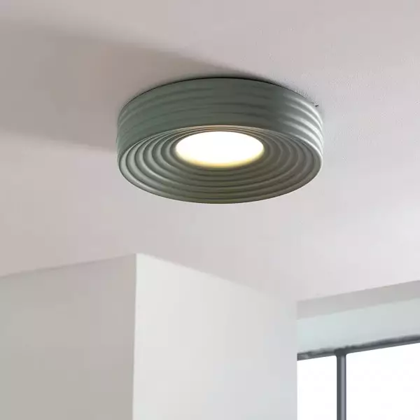 Cream Ribbed Three-color Changing Ceiling Light M392 | Ceiling Lamps ...