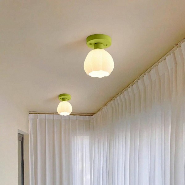 Flower Shaded Semi Flushmount Light M380 | Flush Mounts & LED Lights ...