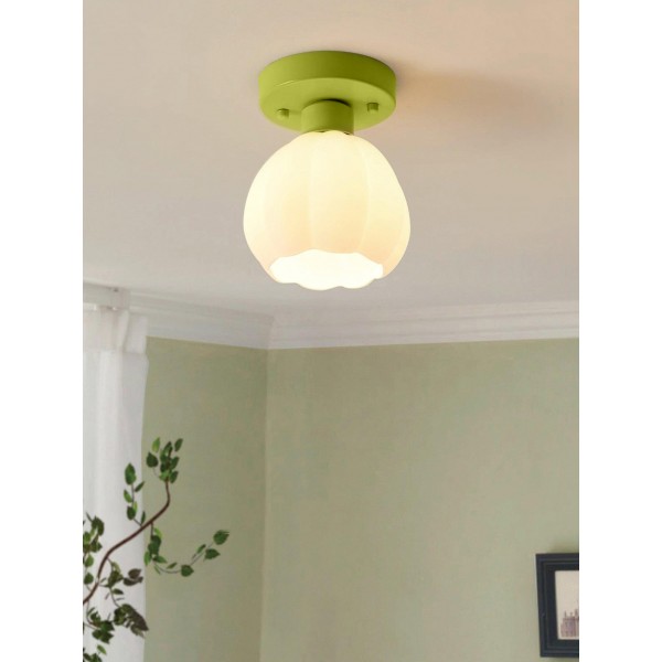 Flower Shaded Semi Flushmount Light M380 | Flush Mounts & LED Lights ...