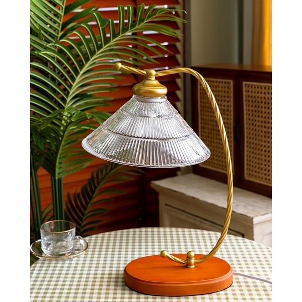 Glass Shade Vintage Reading Lamp M372 | Table Lamps | SIMIG LIGHTING
