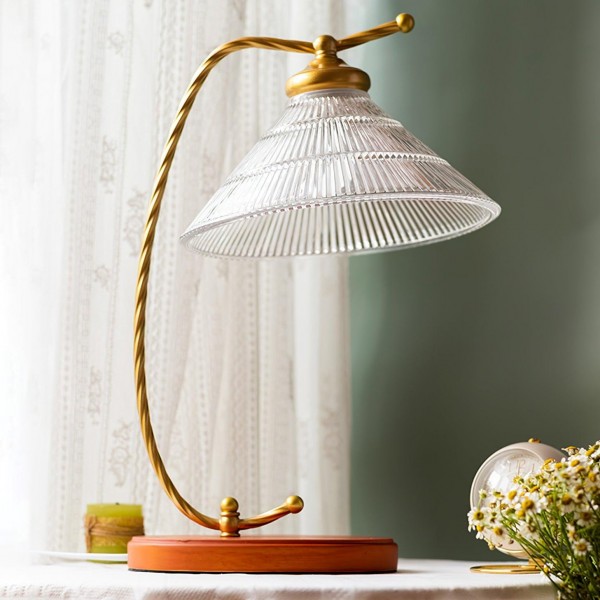 Glass Shade Vintage Reading Lamp M372 | Table Lamps | SIMIG LIGHTING