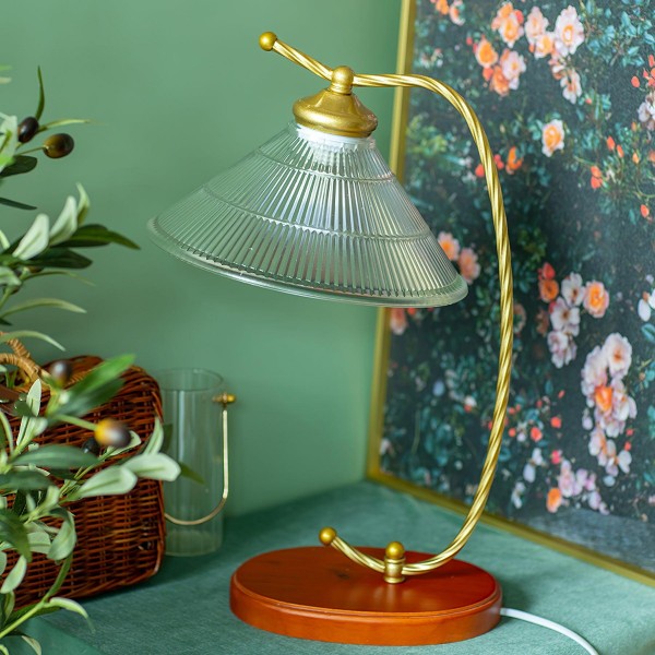 Glass Shade Vintage Reading Lamp M372 | Table Lamps | SIMIG LIGHTING
