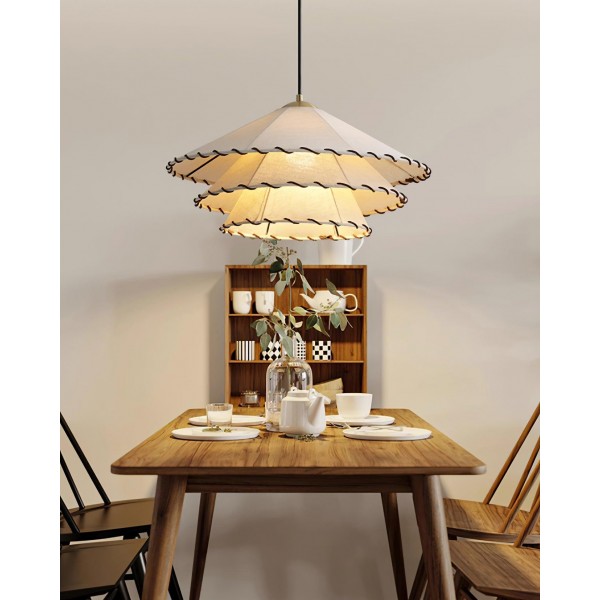 Wisząca lampa z tkaniny w kształcie liści lotosu w stylu vintage M343 | Lampy wiszące | SIMIG ...