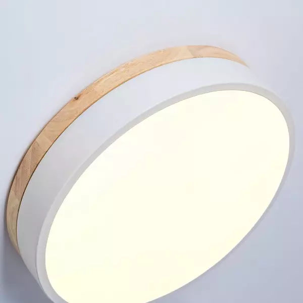 White Round Wooden Ceiling Lamp M298 | Ceiling Lamps | SIMIG LIGHTING