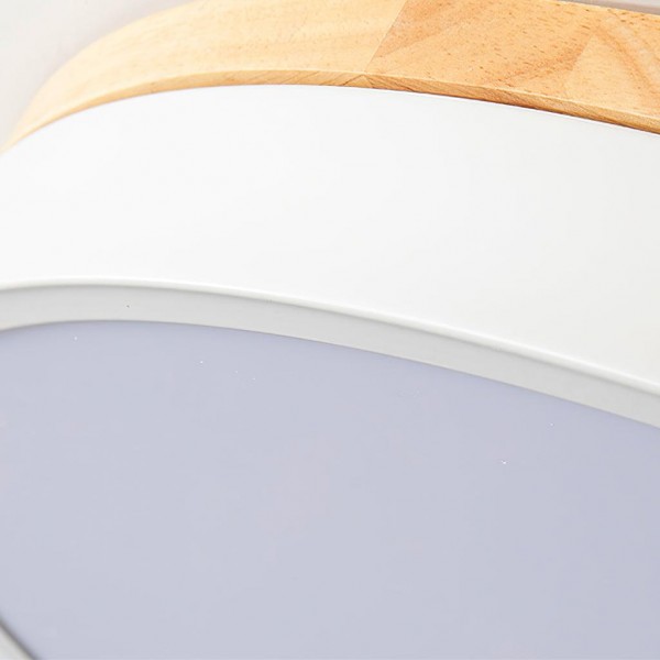 White Round Wooden Ceiling Lamp M298 | Ceiling Lamps | SIMIG LIGHTING