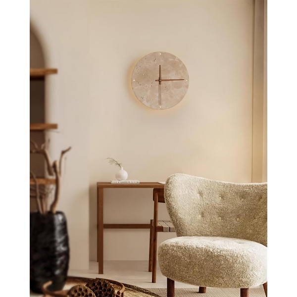 Travertine Clock Wall Lamp P079 | Wall Light | SIMIG LIGHTING