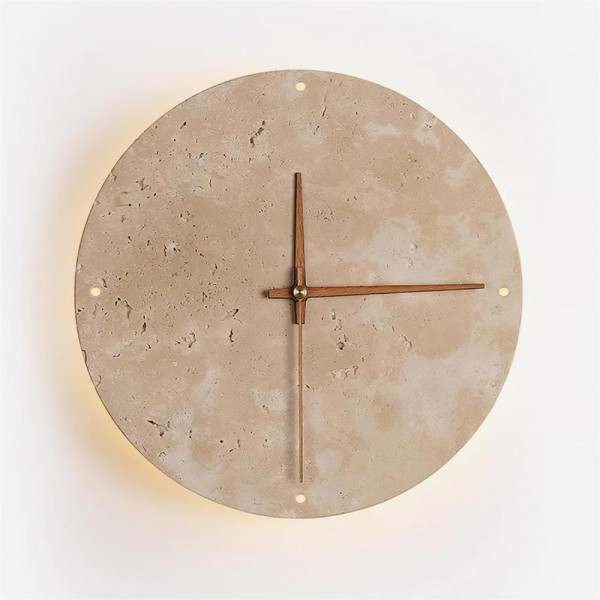 Travertine Clock Wall Lamp P079 | Wall Light | SIMIG LIGHTING