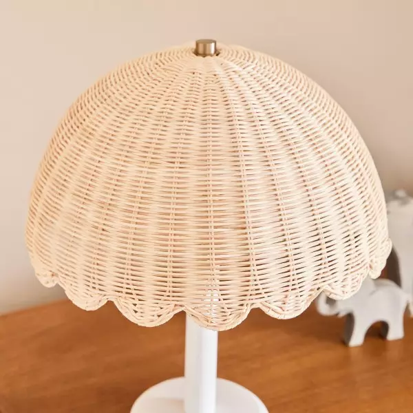 Olvara Rattan Bubble Table Lamp for Kids – Cozy Table Lighting in Boho ...