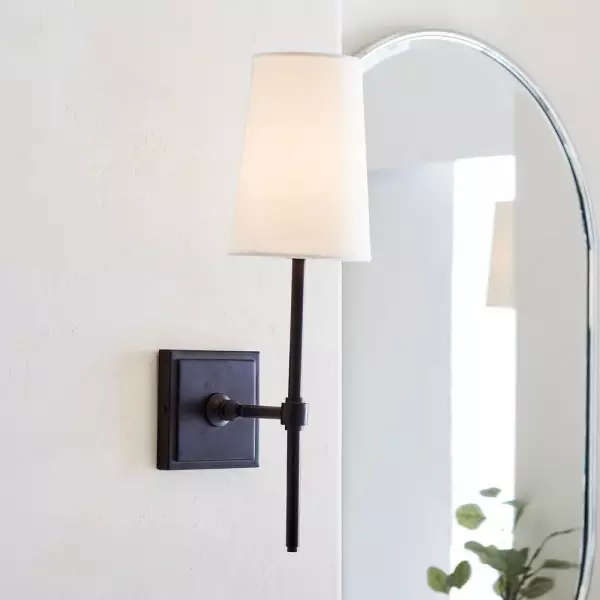 Derlina White Linen Shades Wall Lamp – Retro Metal Multi-Head Lighting ...